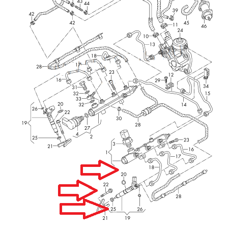 Injector seal rings+o-ring+bolts Audi VW 3.0tdi 059130519B WHT000884 ...